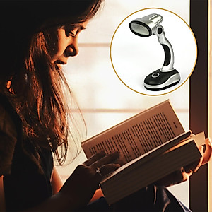 Ragyzity Led Desk Lamp, 12 Bulb LED Portable Desk Lamp Powered Battery Table Light, Computer Bedside Table Camping Light, Bright Battery Operated Desk Lamp Work Reading Light (2PCS)