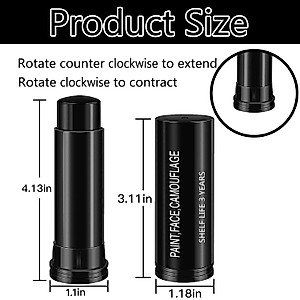 Yrarbil Eye Stick (Black) for Sports, Easy to Color Black Face Makeup Eye Stick Football/Baseball/Softball/Lacrosse Cosplay Makeup Accessories (1 Pcs)