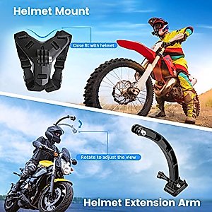 ZOOKKI Upgraded 70 in 1 Action Camera Accessories Kit for GoPro Hero11 10 9 8 7 6 5 4 3-Go Pro Black Sliver Session Fusion Max- Mount Case for AKASO APEMAN SJCAM DBPOWER Insta360 Xiaomi Yi DJI Osmo