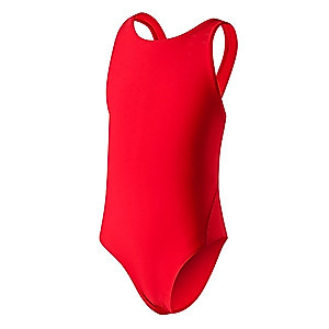 J.E Sterguard Athletic Girls' One Piece Swimsuit Have Removable Bra Padded and Lining Girls Bathing Suits Pro for Practice and Competition Girls Red Swimsuits Size 10-12 1286-7