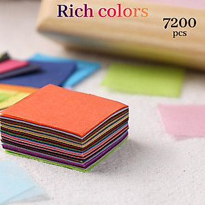 Shindel 7200 Sheets Square Tissue Paper, 1 Inch Art Rainbow Confetti Paper Bulk 40 Multicolor Tissue Mosaic Squares for Kids Collage Crafts DIY Projects