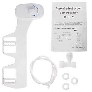 Deco Essentials Non-Electric Single Nozzle Toilet Seat Bidet for Standard 15/16"