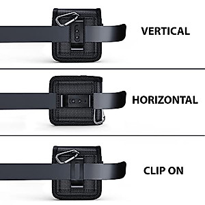 Meilib Holster for Galaxy Z Flip, Flip 3, Flip 4, 5G, Motorola Razr, Cell Phone Belt Holder Case with Belt Clip Pouch Cover (Fits All Samsung Z Flip Phones with Spigen, Otterbox Commuter Case on)
