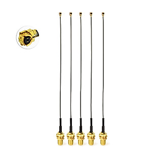 Superbat U.FL to RP-SMA Pigtail 12inch RP SMA Female to UFL/IPEX Cable for Wireless Routers Mini PCIe Cards Network PCI WiFi External Antenna Mod Tmobile Gateway 5-Pack