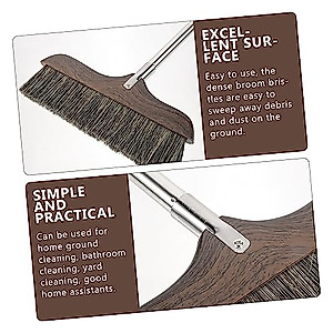 SOESFOUFU Electric Broom Long Handle Cleaning Broom Soft Bristle Cleaning Brush Kitchen Soft Bristle Broom Garbage Wiper Broom Outdoor Home Cleaning Broom Garden Broom Home Broom Wooden