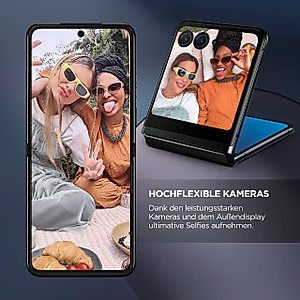 Motorola razr 40 Ultra 5G 256GB Storage + 8GB RAM - 6.9"/3.6" FHD Display - Dual SIM (Nano SIM + eSIM) Unlocked Android 13 Flip Phone - International Version (Infinite Black)