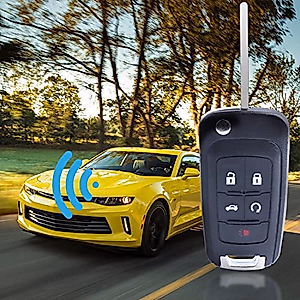 Replacement Flip Remote Fob fit for 2010-2019 Chevy Equinox,2011-2016 Cruze Malibu Camaro Trax /Buick Lacrosse Regal Verano Trunk Car Keyless Entry Uncut Key Fob (FCCID: OHT01060512) Pack of 2