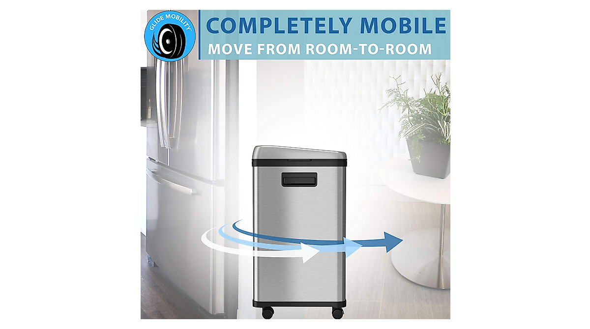 iTouchless 16 Gallon Touchless Trash Can - Smart & Stylish