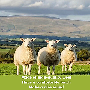 Felt Ukulele Picks,10 Piece Felt Heart Shape Pick for Ukulele Guitar Bass with pick holder case (Multiple colors 10 PCS)