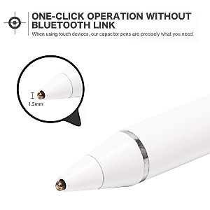 MENKARWHY Active Stylus Pen for Touch Screens, Digital Pencil Pen Fine Point Stylish Pencil Compatible with iPhone iPad Pro Air Mini Android and Other Tablets (White) E8910BJ