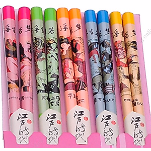 M.V. Trading 900313 Japanese Adult Rated Chopsticks Gift Set (Not for Under 18 of Ages), Set of 5 Pairs, Mutli Colors