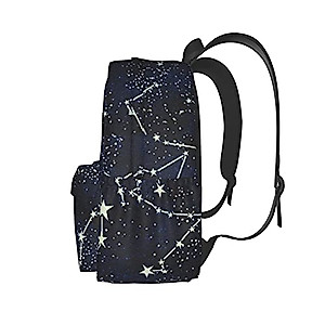 Glow in the dark constellations Adult Leisure Backpack Student Backpack Laptop Backpack For women men School Shoulder Bag Bookbag for Travel Daypack halloween decor
