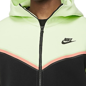 Nike Sportswear Tech Fleece Hoodie Mens Lime Ice/Black-Signal Blue -XX-Large
