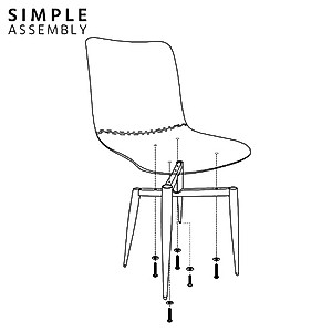 Yaheetech Dining Chairs Kitchen Chair Mid Century Modern Living Room Chairs Upholstered Side Chairs with Metal Legs Gray, 1 Package of 4pcs