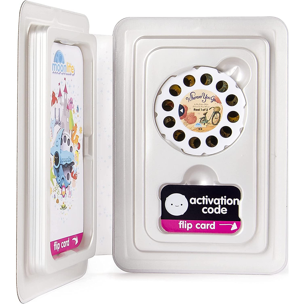 Moonlite Storybook Reels for Flashlight Projector, Kids Toddler | Wherever You Go | Story Reel Pack for 12 Months and Up