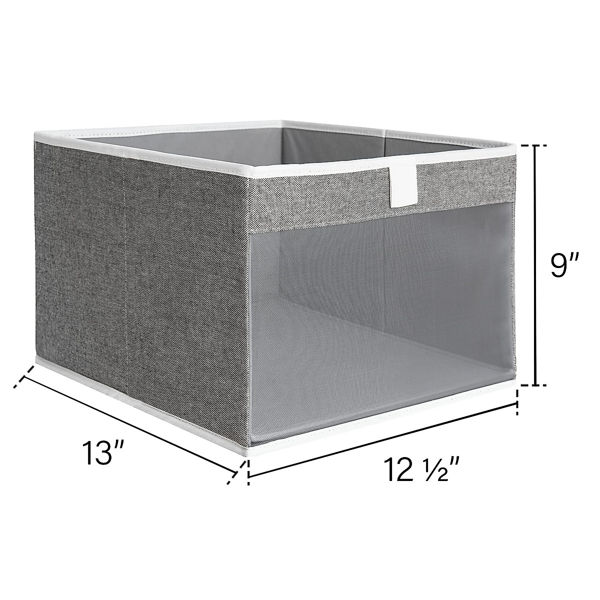 StorageWorks Closet Storage Bins with Clear Window 3 pack, 32L Storage Bins with Lids, Decorative Storage Boxes with Lids and Soft Rope Handles 3 pack