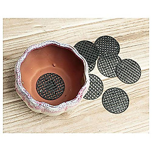 E-outstanding 30-Pack Round Flowerpot Mesh Pad Breathable Leakproof Bottom Grid Mat with Drainage Hole Bonsai Durable Protection 5.5cm Diameter