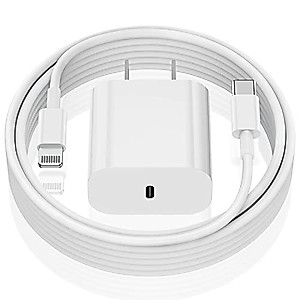 iPhone Fast Charger,[Apple MFi & ETL Certified] 20W Apple Fast Charger with USB C to Lightning Cable 10ft Super Charger Block Apple Chargers for iPhone 13/12/12 Mini/12 Pro/12 Pro Max/11/iPad（1-Pack
