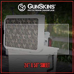 GunSkins XL Gear Skin - Premium Vinyl 24" x 50" Sheet - Install on Vehicles, ATVs, Bikes, and More - 100% Waterproof Non-Reflective Matte Finish - Made in USA - Proveil Victory Grey