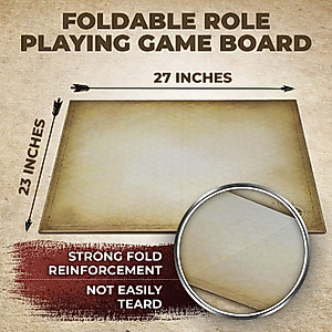 EverGame Dungeons & Dragons Game Mat (23x27), Ultimate DND Board Game Battle Map w/Dice Set, Double Sided w/Hex & Square Grid, Epic Role Playing Gaming Experience