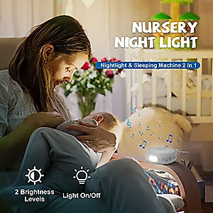 Portable Sound Machine, White Noise Machine with Night Light for Baby & Adults by COMSYNC, Sleep Soothers with 12 Soothing Sounds for Stroller or Car Seat, Rechargeable, Child Lock & Timer