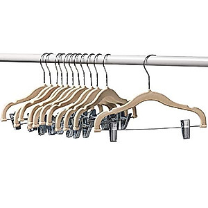 12 Pack Baby Hangers with Clips Ivory Baby Clothes Hangers Ultra Thin No Slip Kids Hangers