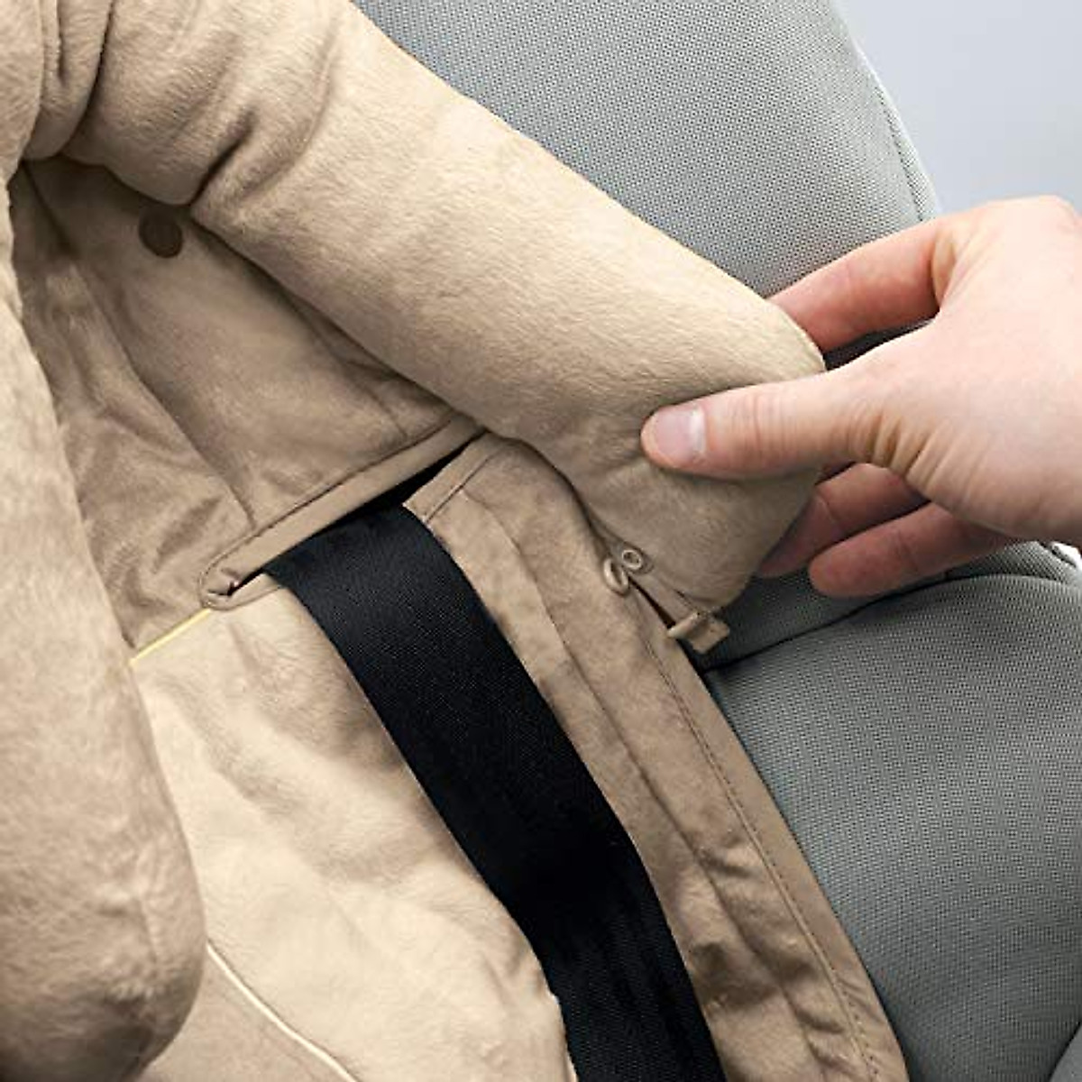 Travel Bug by GoldBug Baby & Toddler 3-Piece Head Support & Strap Covers Set for Car Seats & Strollers - Bear