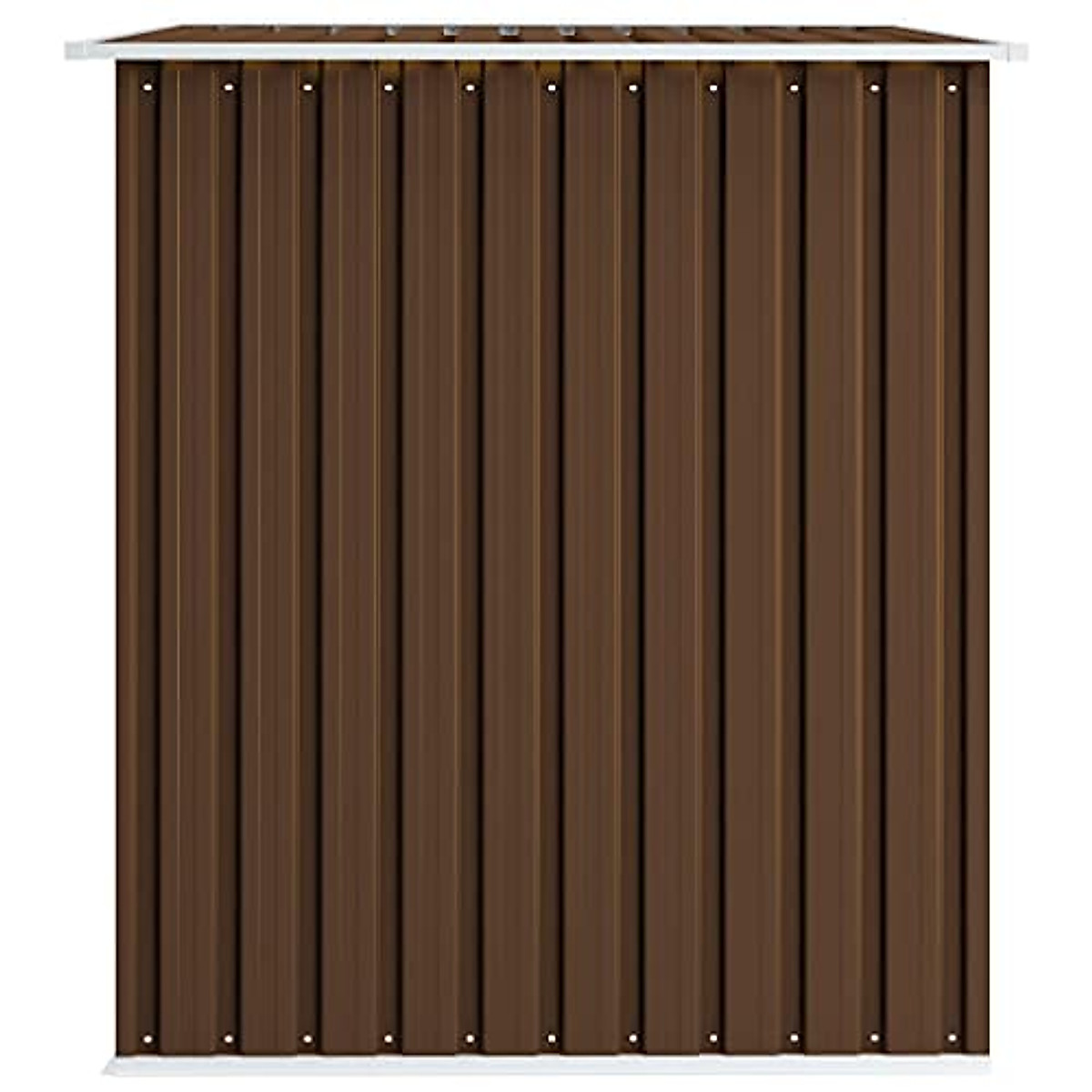 Garden Metal Storage Shed | Outdoor Tool Shed Storage Room with Vents | Storage Sheds with Door for Outside Patio Backyard Yard Lawn | Brown Galvanized Steel 101.2" x 80.7" x 70.1"