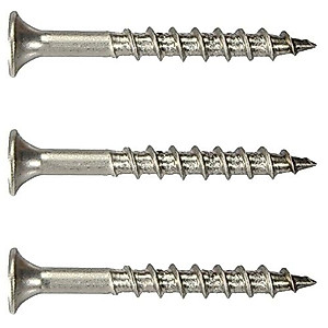 #10 x 2" Deck Screws 18-8 Stainless Steel, Square Drive, Type 17 Wood Cutting Point, Quantity 100, Size Number 10 x 2" Long by Fastenere