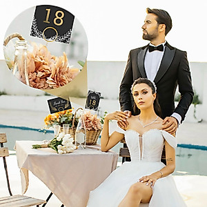 GAOHUI 40Pcs Gold Floral Picks, Metal Card Holder, 13.18 Inch Bouquet Holder for Floral Arrangements, Flower Favor Photo Holders Place Card Holder for Wedding Party