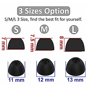 Dust Guard Ear Tips Kit for Galaxy Buds 2 SM-R177, 2 Ultra Thin Dust Proof Metallic Stickers Cover and 6 Pairs Replacement Eartips Compatible with Samsung Galaxy Buds 2 - S/M/L Rose Gold
