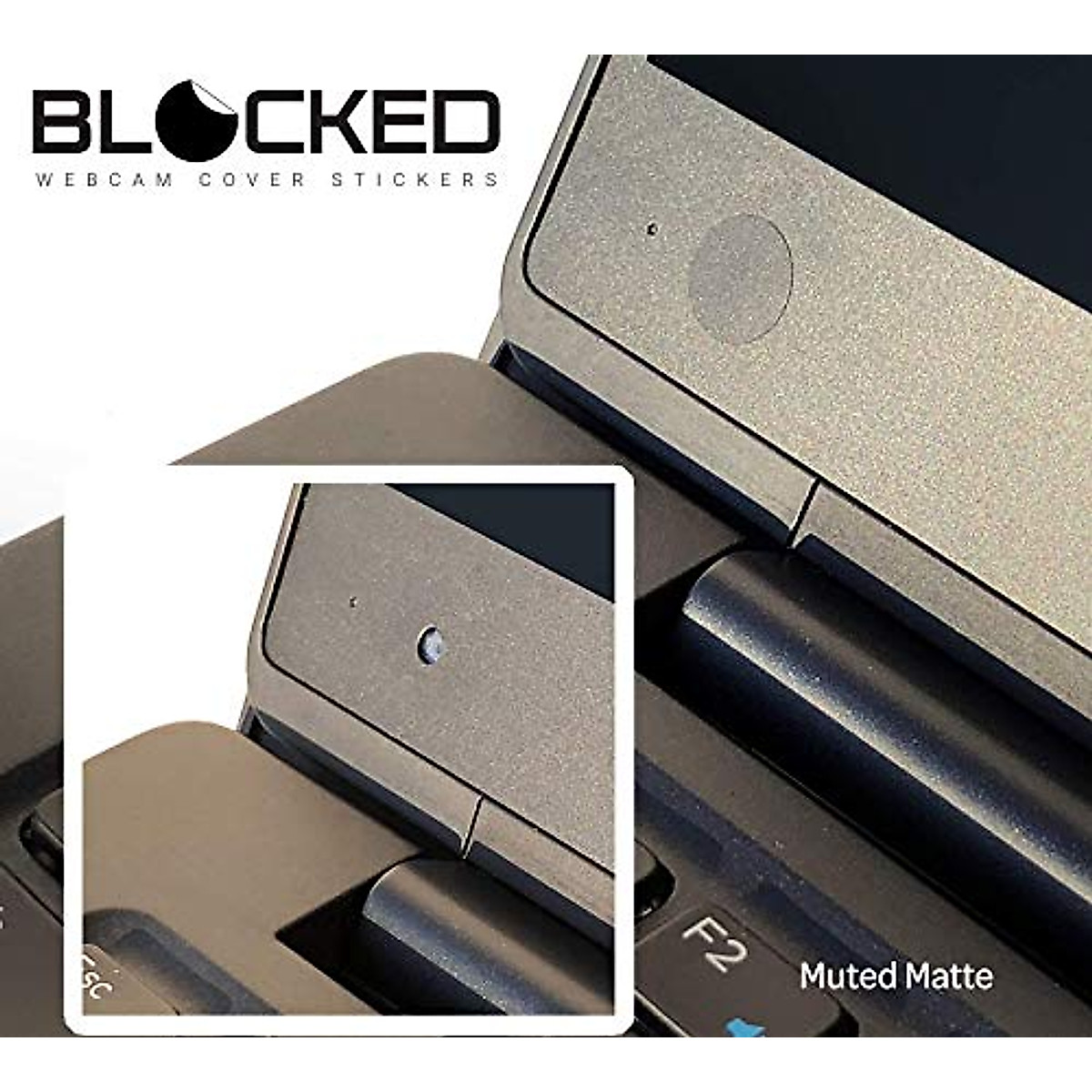 BLOCKED Webcam/Camera Vinyl Covers | 57 Low-Tack Restickable Webcam Sticker | 3-Sizes | Black 57-Pack (Muted Matte)