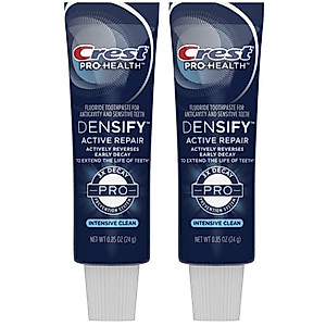Crest Densify PRO-Health Intensive Clean Toothpaste, Travel Size 0.85 oz (24g) - Pack of 2