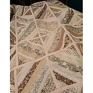 42 Jelly Roll Fabric 2.5" x 44" | Cotton Strips Bundles - Jelly Rolls for Quilting Assortment Fabrics - Precuts Cloth Quilts - Light Coffee