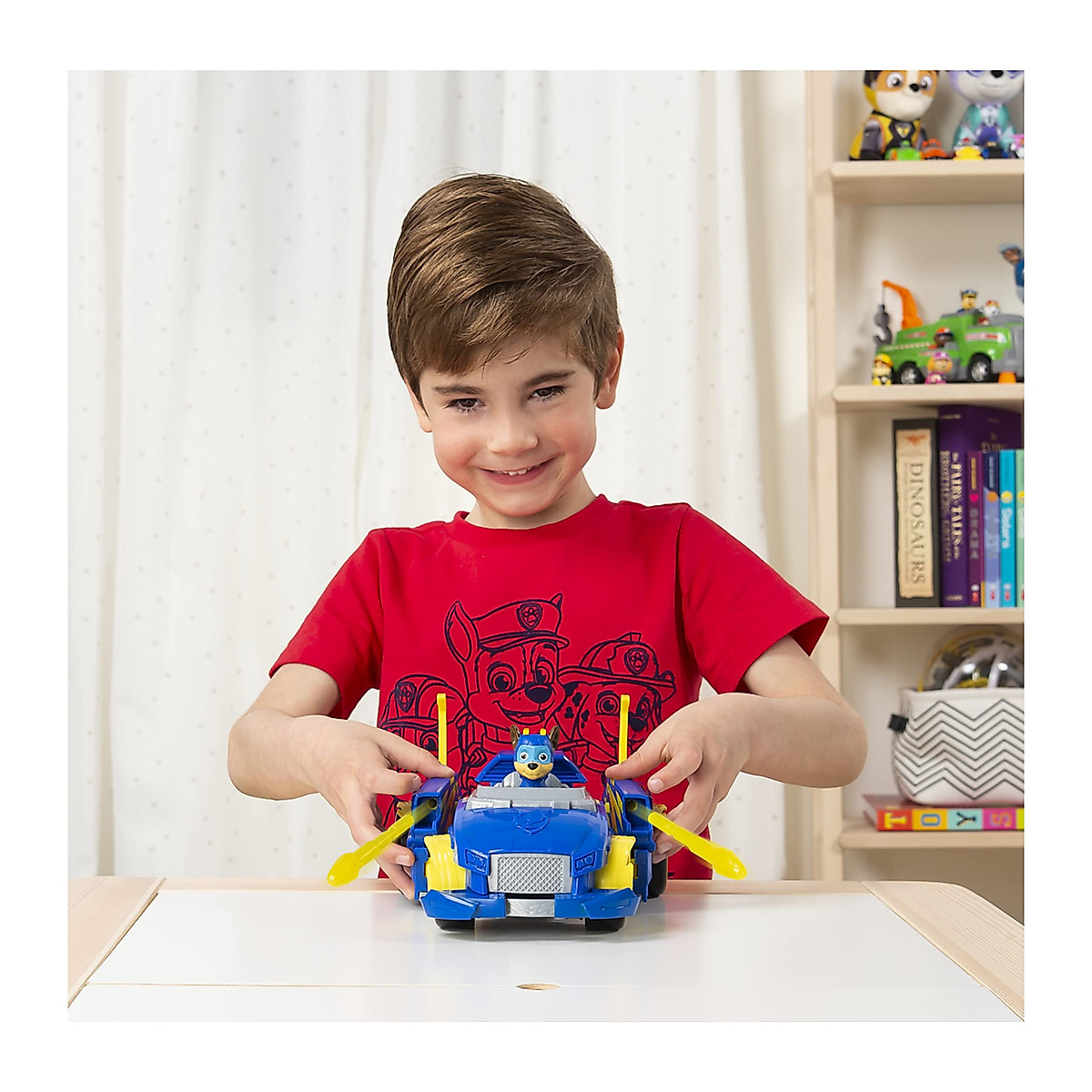 Paw Patrol, Mighty Pups Super Paws Chase’s Powered Up Cruiser Transforming Vehicle