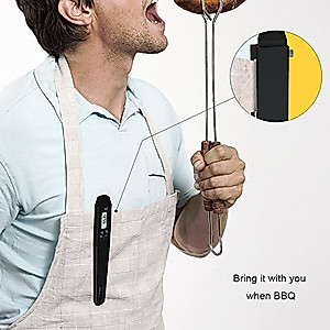 MASTER COOK Pocket Meat Thermometer Instant Read, Mini, Black