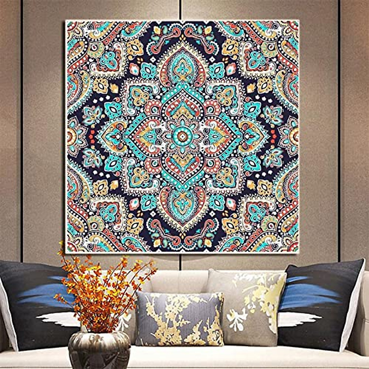 Joyhoor Cross Stitch Kits for Beginners Stamped Cross-Stitch Supplies Needlework preprint Embroidery Kits for Adults DIY Needlepoint Kits Embroidery Patterns 11CT-Datura Flowers 17.7×17.7 inch