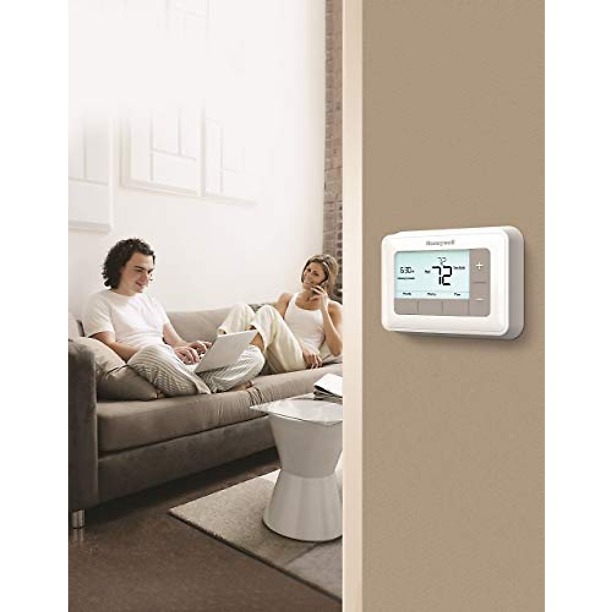 Honeywell Home RTH7560E 7-Day Flexible Programmable Thermostat-Extra-Large Backlit Display (Renewed)