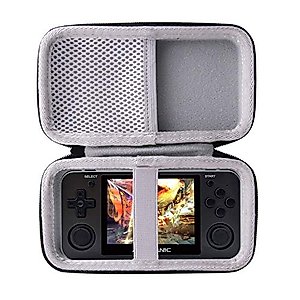 WERJIA Hard Carrying Case for RG351MP/RG350M/ RG350P/RG350 Handheld Retro Game Storage Suitcase (Black)
