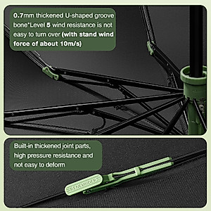 Beneunder Windproof & Lightweight Portable Travel Umbrella - Tri-fold Reverse Folding, Perfect for Wind, Rain, Car, Backpack & On-the-GO (Black)
