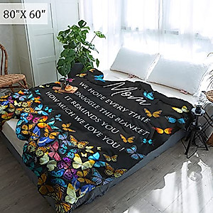 Gifts for Mom Blanket, Mom Gifts, Birthday Gifts for Mom, Mom Birthday Gifts, Mother's Day Mom Gifts from Daughters Son Soft Flannel Throw Blanket 60" x 50"