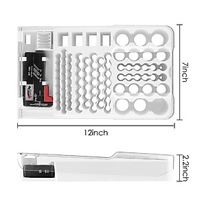 Linkidea Battery Organizer Storage Case, Battery Box with Tester Holds 93 Batteries Various Sizes for AAA, AA, 9V, C, D, and Button Battery