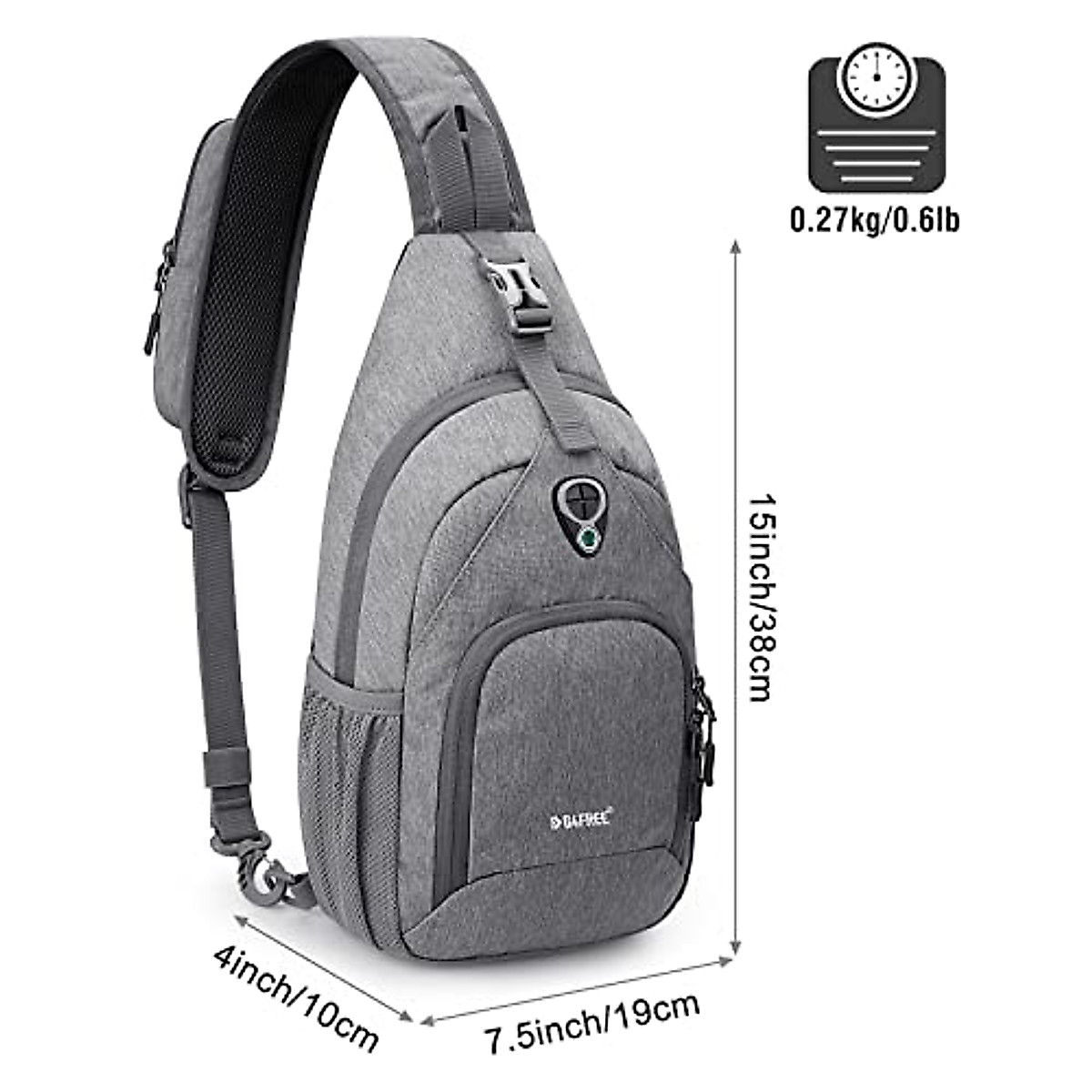 G4Free RFID Sling Bag Crossbody Backpack Small Chest Shoulder Bag Hiking Outdoor