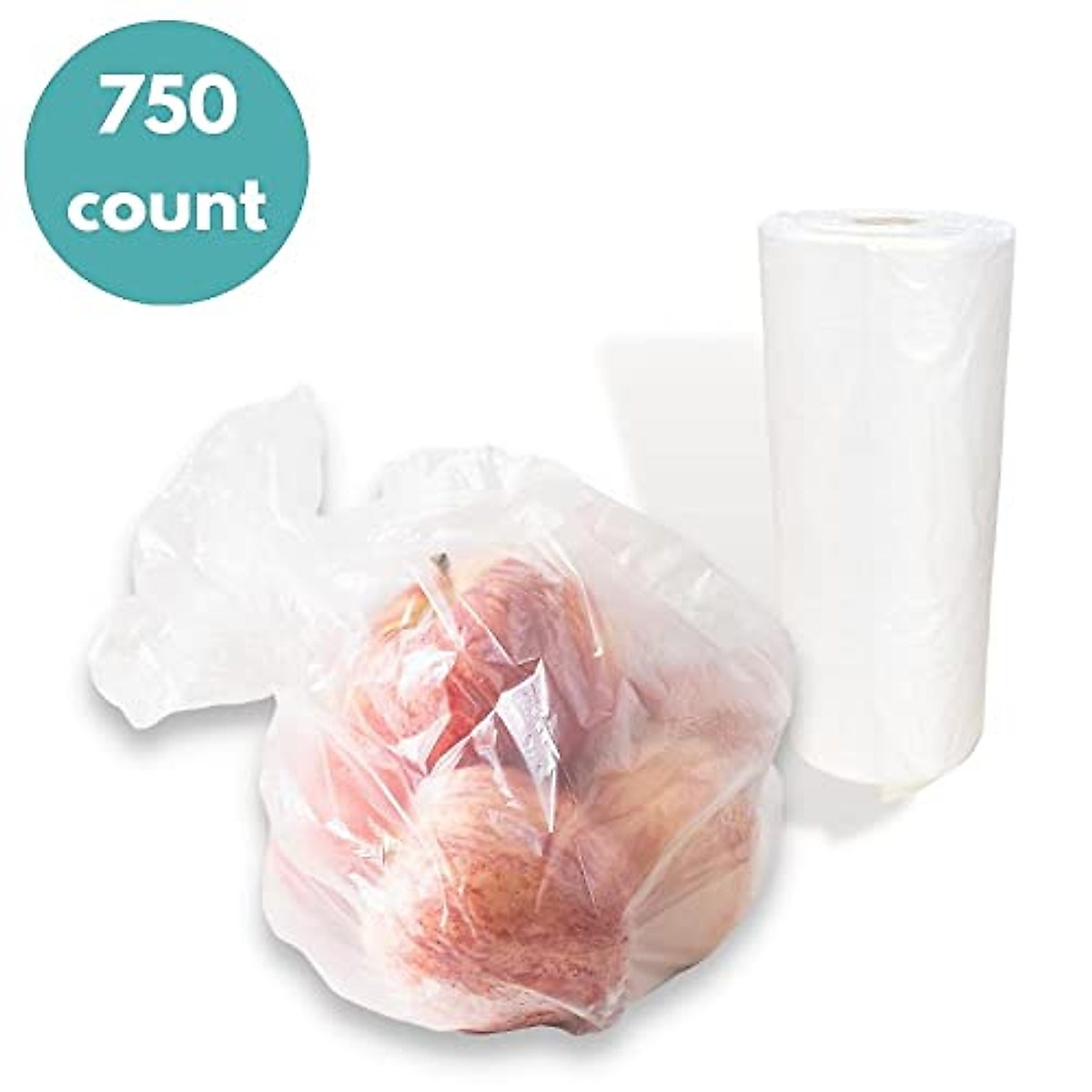 Perforated Produce Bags 12" x 20" Clear Case of 4 Rolls (3000 Bags)
