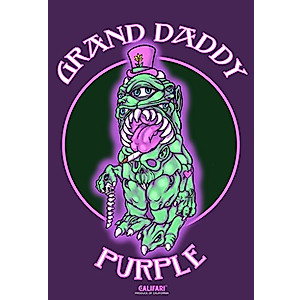 Califari Grand Daddy Purple - Vivid Strain Art Wall Poster, Decor for a Home, Dorm, Store, Dispensary, or Smoke Shop - 13" x 19" Lithograph Print