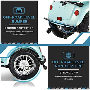 Mobility Scooters for Seniors, 4 Wheel Powered Mobility Scooters, Electric Wheelchairs for Adults, Electric Powered Wheelchair Device, Long Range Power Extended Battery for Travel（Green）