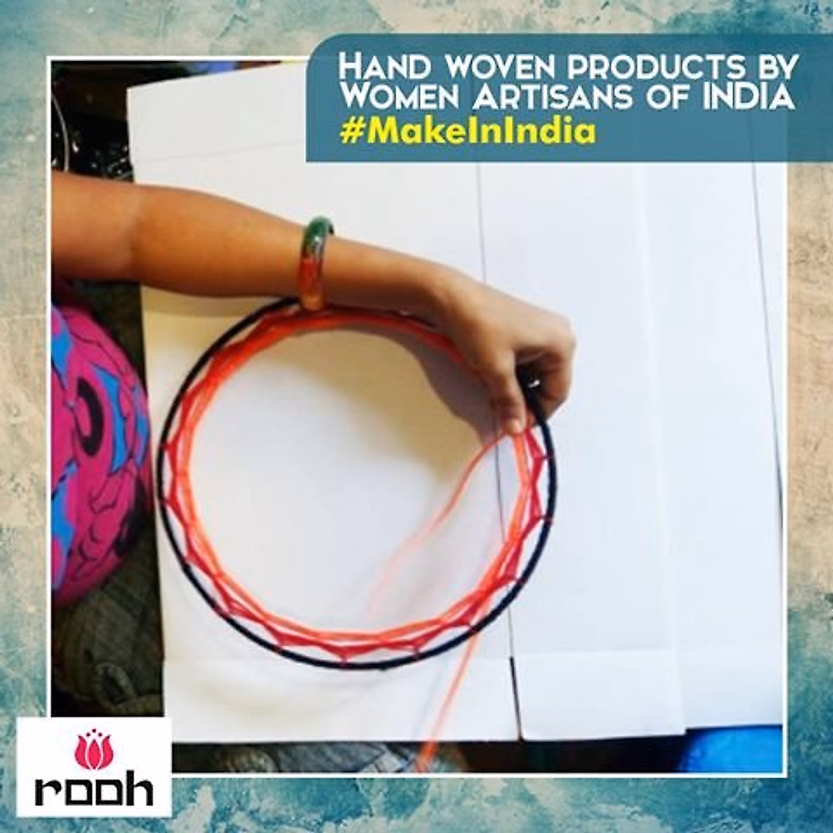 Rooh Dream Catcher ~ Pastel Shades Car Hanging ~ Handmade Mandala Hangings for Positivity (Can be Used as Home DÃcor Accents, Wall Hangings, Garden, Car, Bedroom, Key Chain, Meditation Room)