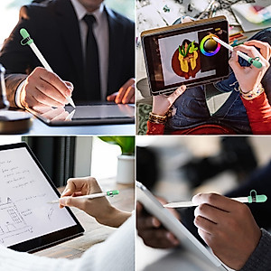 Jelanry Magnetic iPencil Cap Replacement with Silicone Cap Holder for Apple Pencil 1st Gen, Anti-Lost Protective Cover Pencil Accessories for iPad A16 11th 10th 9 8 7 6 Air Mini Pro(2 Cap+4 Cap Cover)