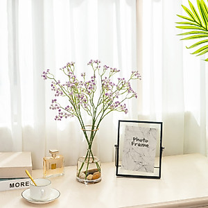 Hawesome 10 Pcs Babys Breath Artificial Flowers Gypsophila Real Touch Flowers Fake Bouquet Home Wedding Garden DIY Decor(Purple)