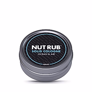 Ballsy Body & Groin Rub, Cologne for Everywhere, with Beeswax, Coconut and Sunflower Seed Oil, Ocean and Air .85 oz